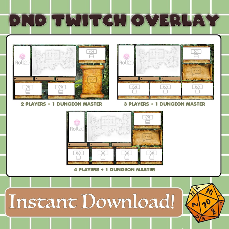 Twitch Overlays Package for Livestream Dungeons and Dragons, Rpgs ...