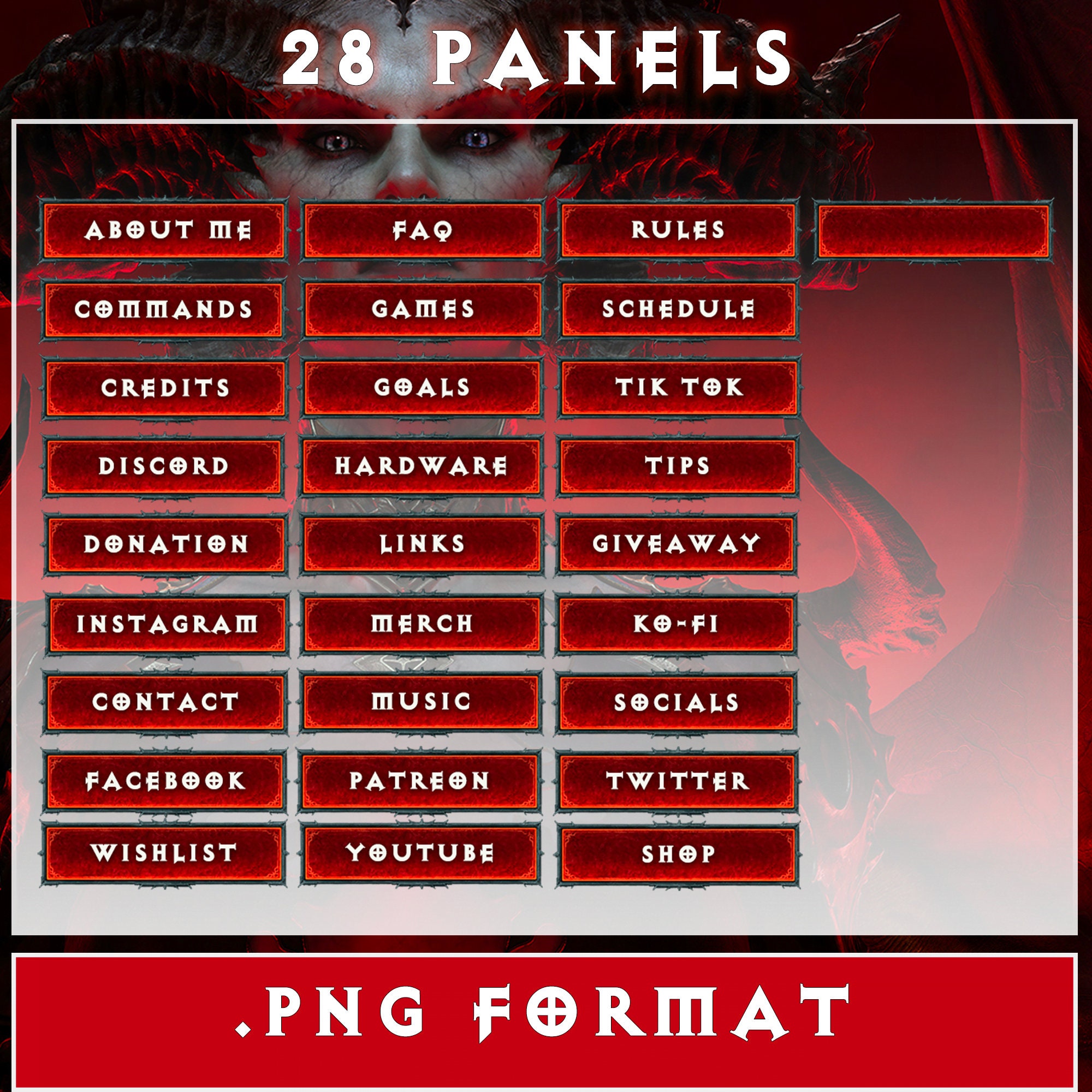 Diablo 4 Fantasy Goth Stream Package for Livestream, Twitch - Etsy