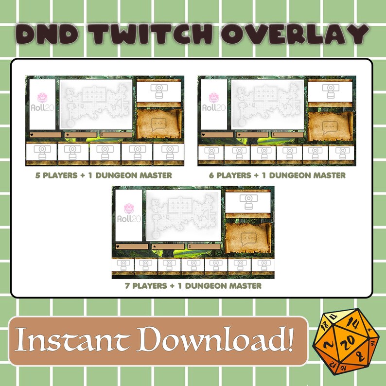Twitch Overlays Package for Livestream Dungeons and Dragons - Etsy