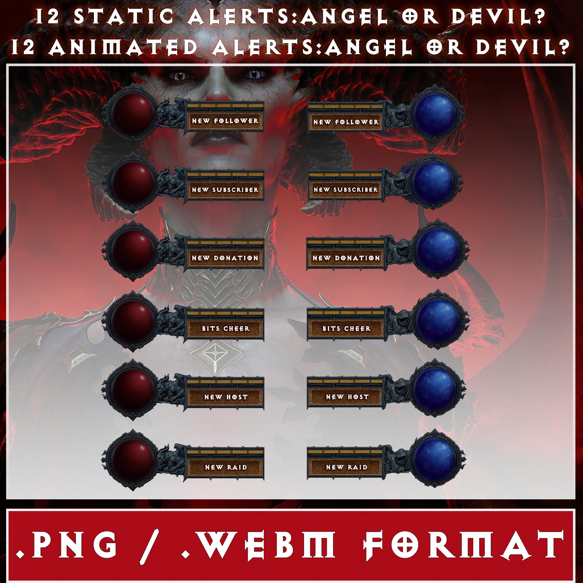 Diablo 4 Fantasy Goth Stream Package for Livestream, Twitch - Etsy