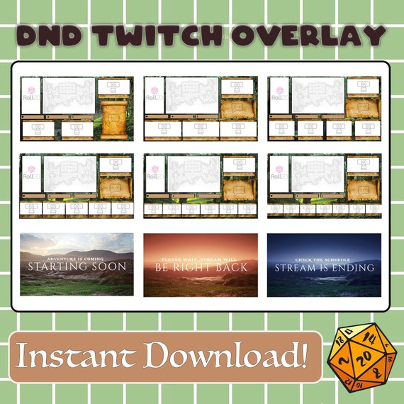 Twitch Overlays Package for Livestream Dungeons and Dragons - Etsy