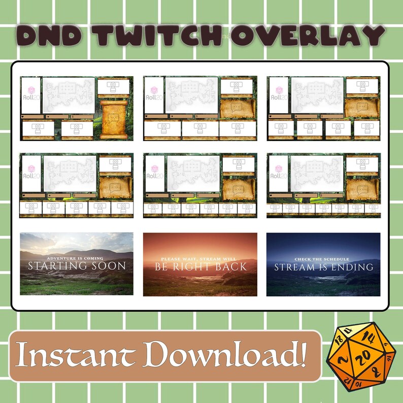 Twitch Overlays Package for Livestream Dungeons and Dragons, Rpgs ...