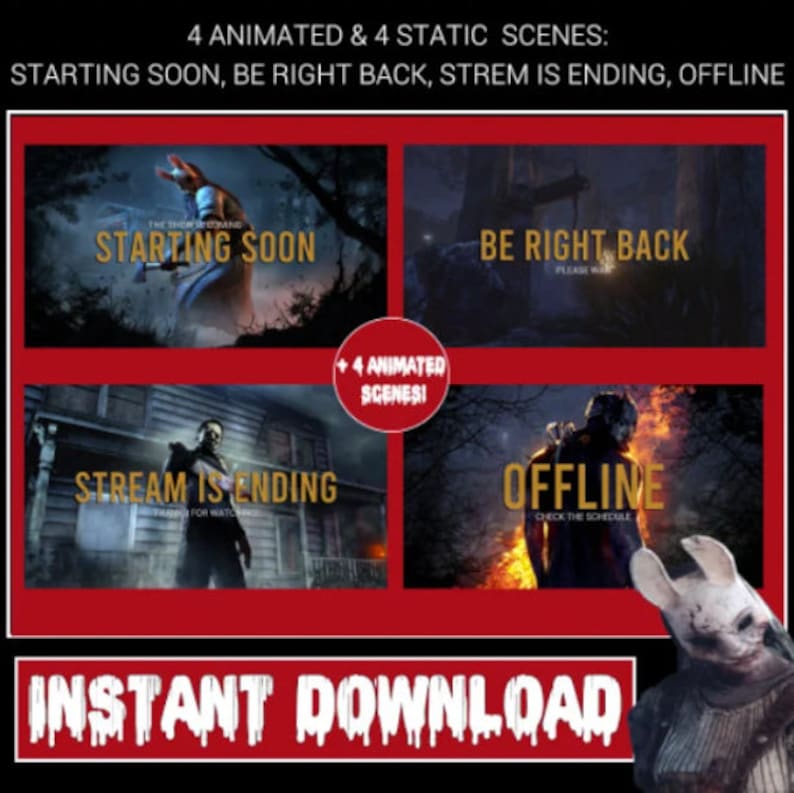 Horror | Dead by Daylight | Stream Package for Livestream, Twitch - Etsy