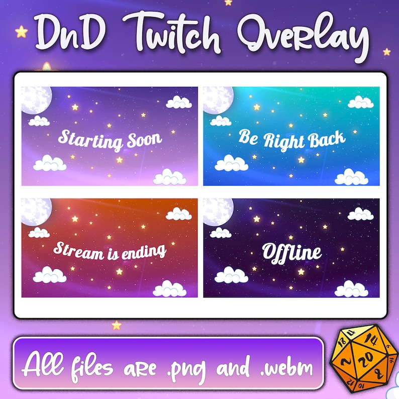 Twitch Overlays Package for Livestream Dungeons and Dragons - Etsy