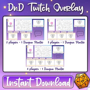 Twitch Overlays Package for Livestream Dungeons and Dragons, Fantasy ...