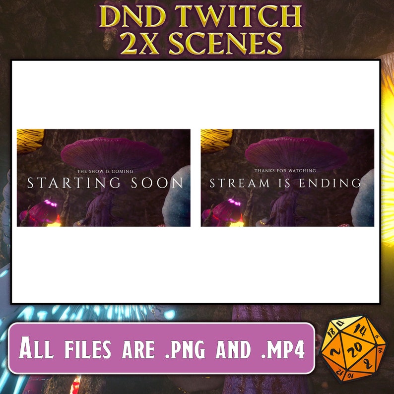 Twitch Overlays Package for Livestream Dungeons and Dragons, Fantasy ...