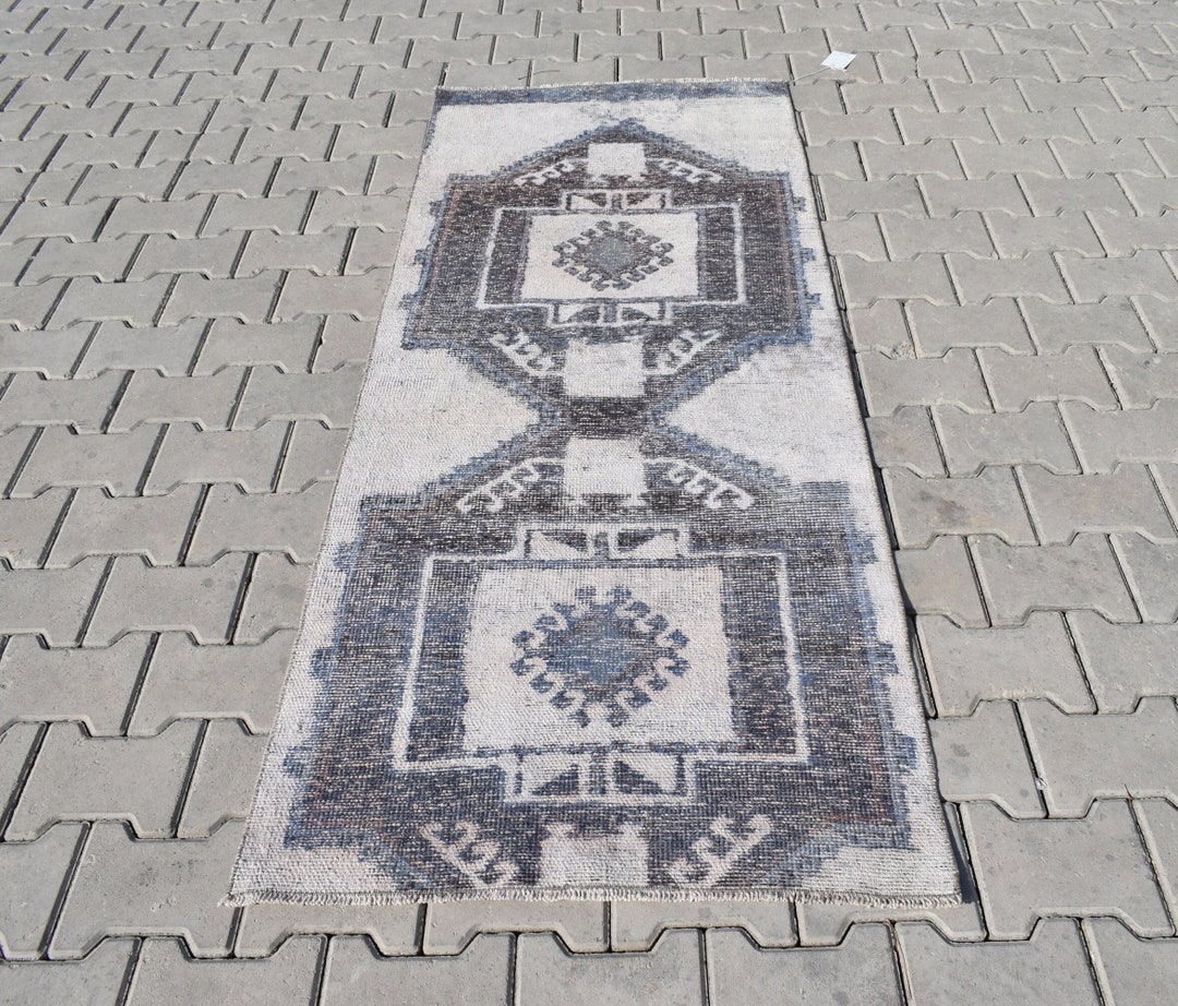 3x6 Vintage Rug, Hand Made Rug, Small Runner Rug, 3x6 Ft Oushak Rug ...