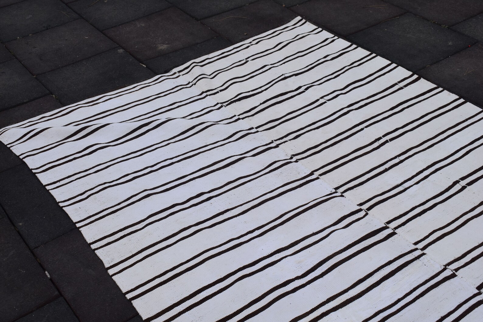 5x10 Striped Rug4'79x10'17 Ft5x10 Vintage Rugoushak - Etsy