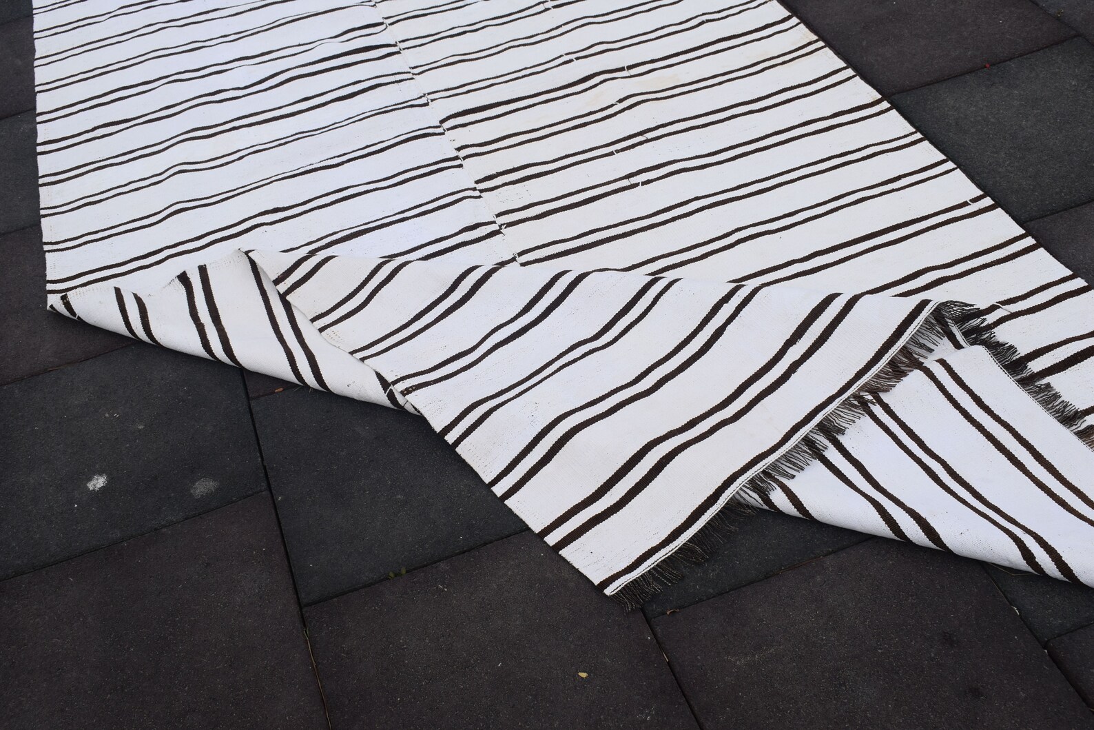 5x10 Striped Rug4'79x10'17 Ft5x10 Vintage Rugoushak - Etsy