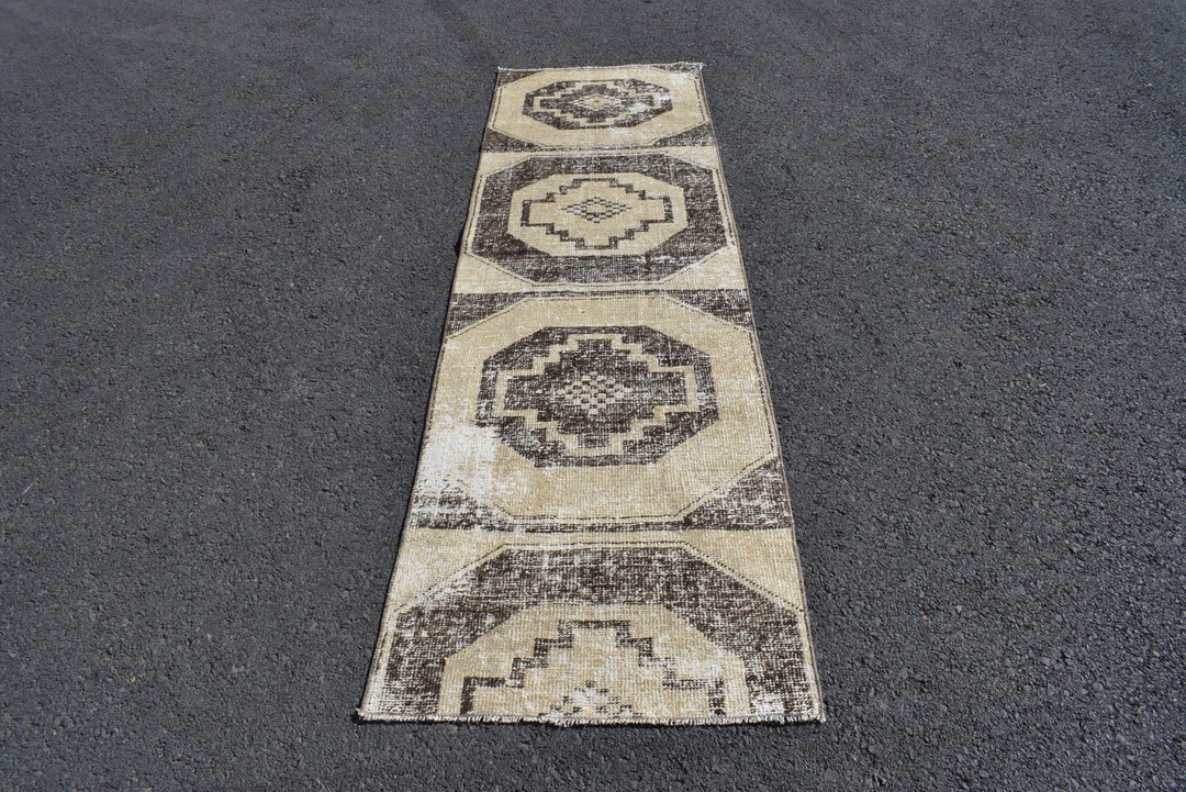 2X8 Vintage Runner Hand Made Rug 2x8 Oushak Runner Pastel - Etsy