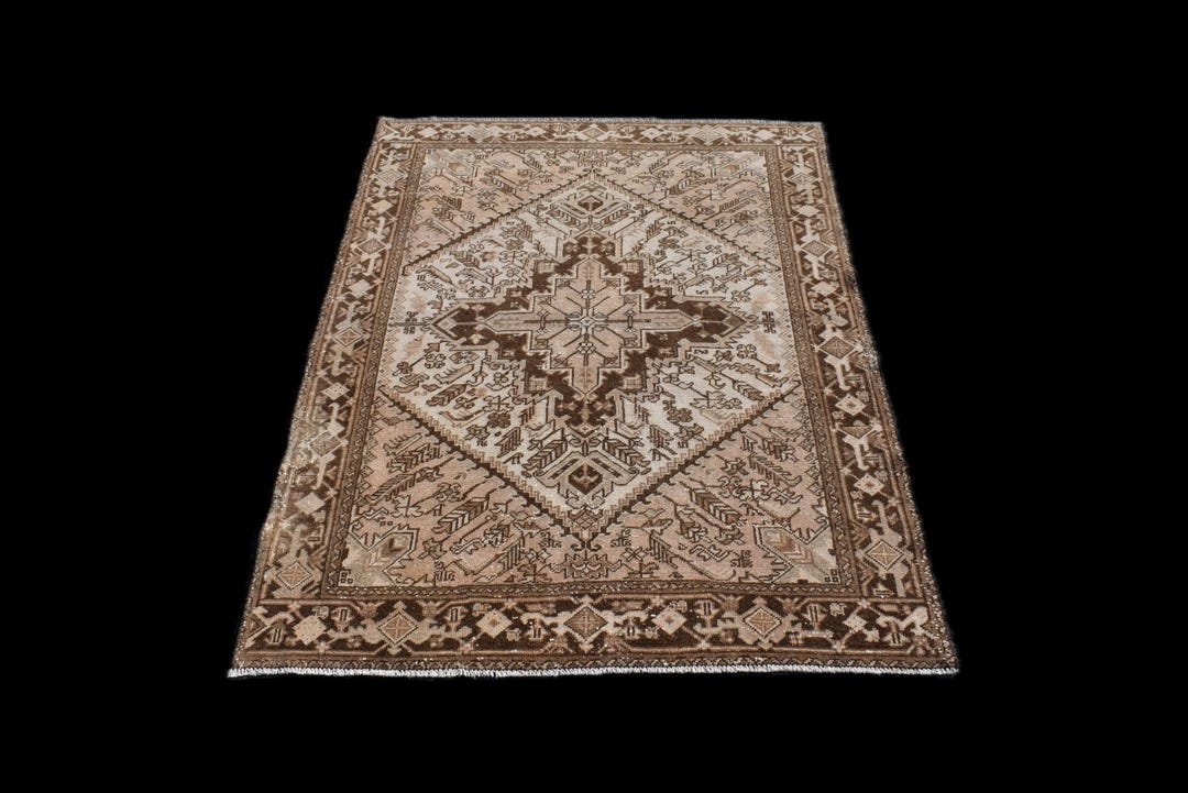 Square 5x6 Vintage Antique Soft Rug, Hand Made Wool Rug, 5x6 Ft Oushak ...