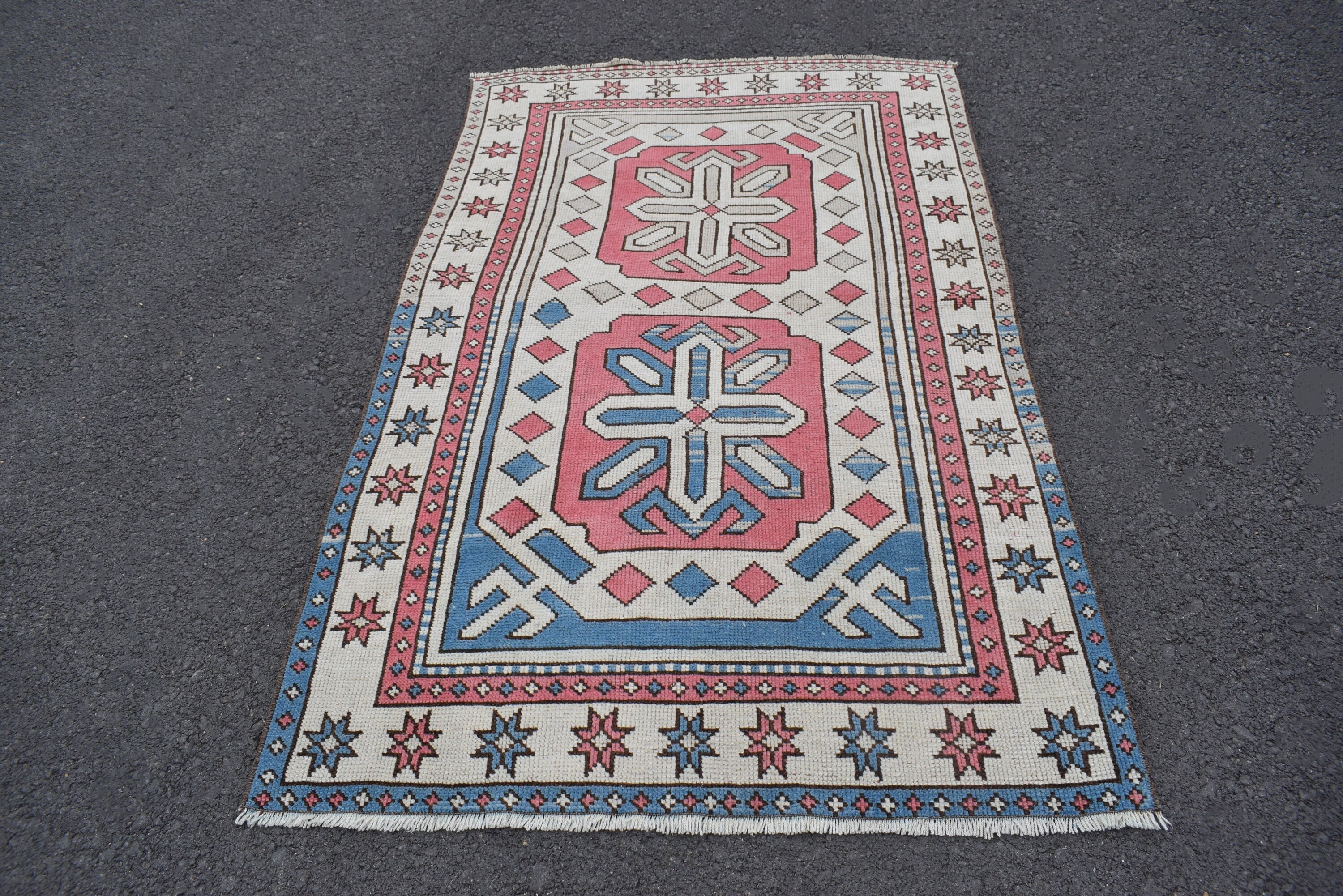 Abrash Square Rug 4x6 Vintage Rug Hand Made Rug Turkish 4x6 - Etsy