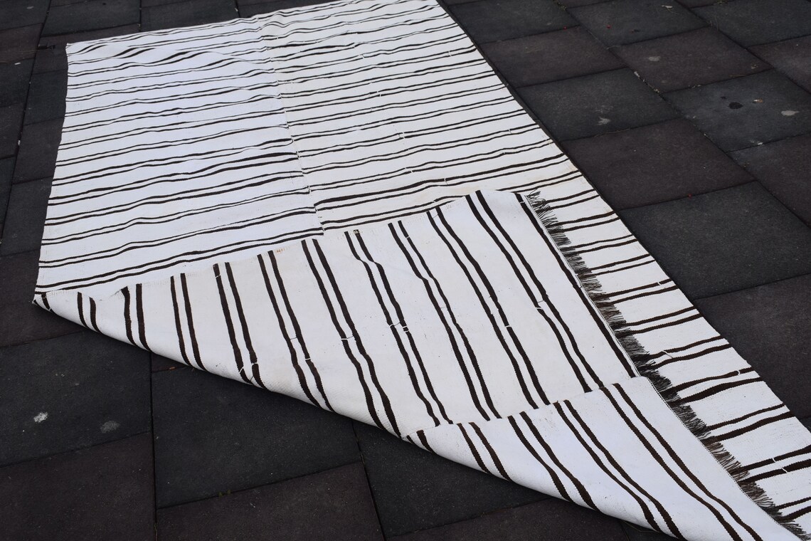 5x10 Striped Rug4'79x10'17 Ft5x10 Vintage Rugoushak - Etsy