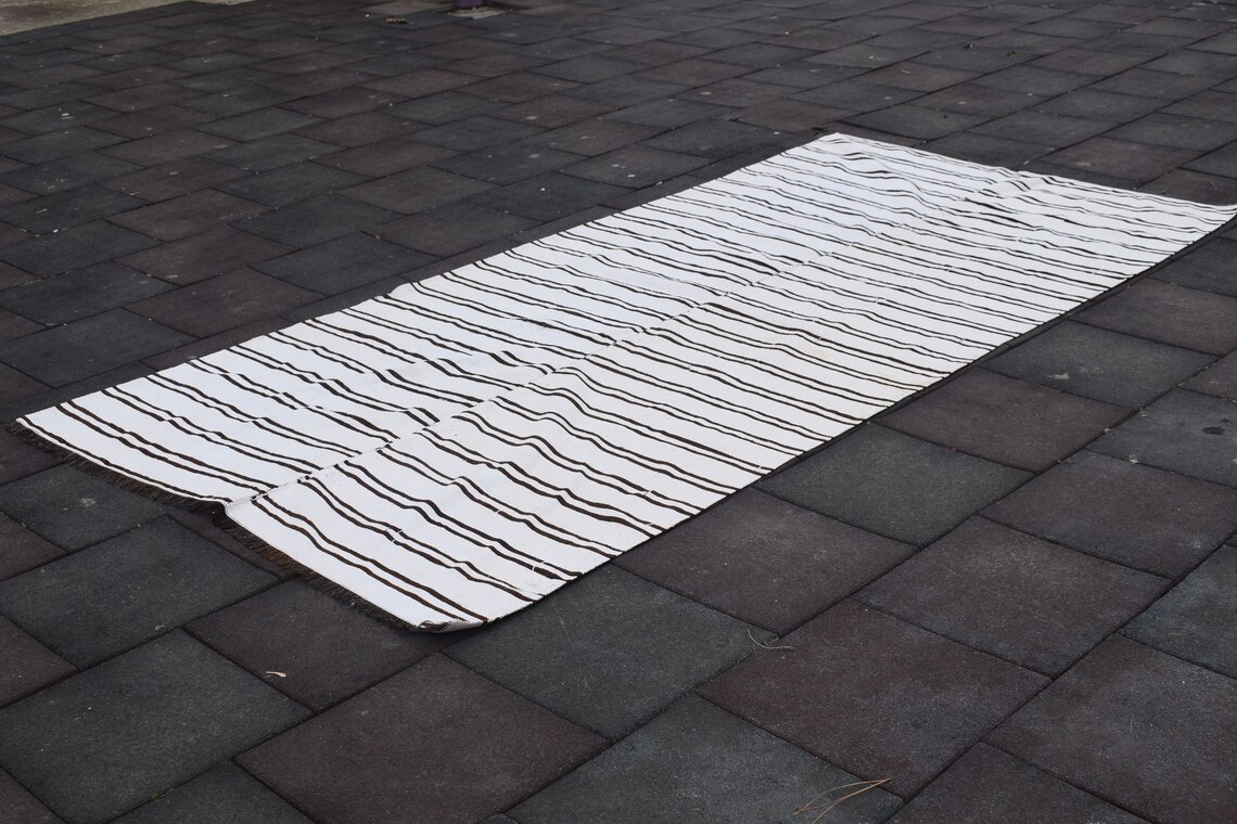 5x10 Striped Rug4'79x10'17 Ft5x10 Vintage Rugoushak - Etsy