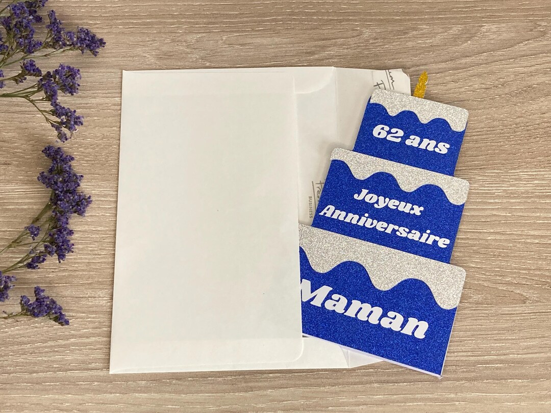Personalized Birthday Card – Cake Shaped – With First Name and Age ...
