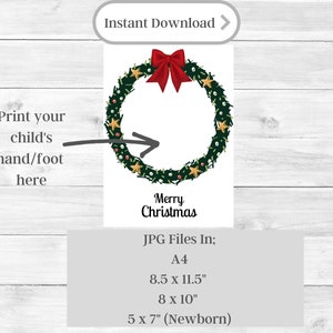Christmas Handprint Footprint Crafts, Printable Handprint Art, Daycare ...