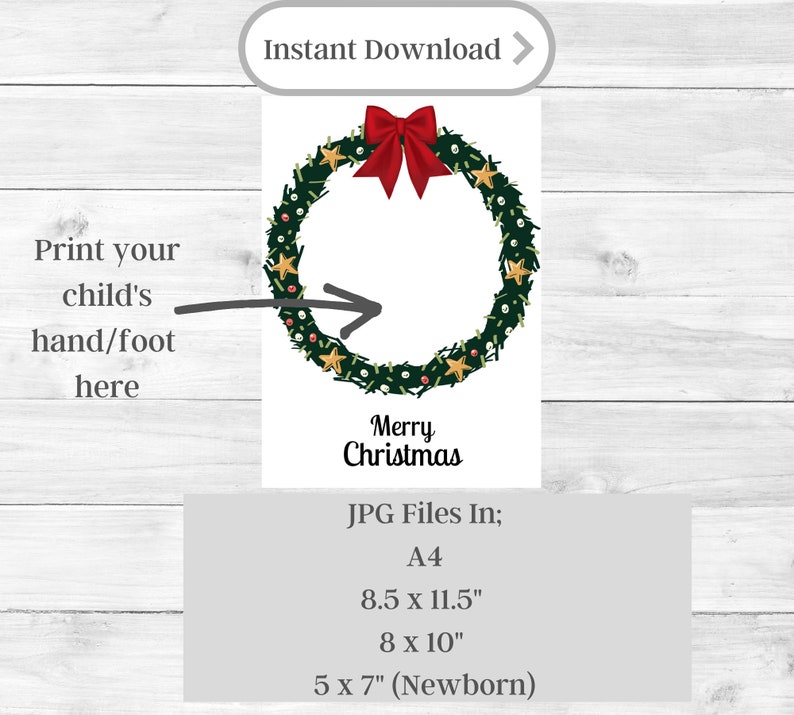 Christmas Handprint Footprint Crafts, Printable Handprint Art, Daycare ...
