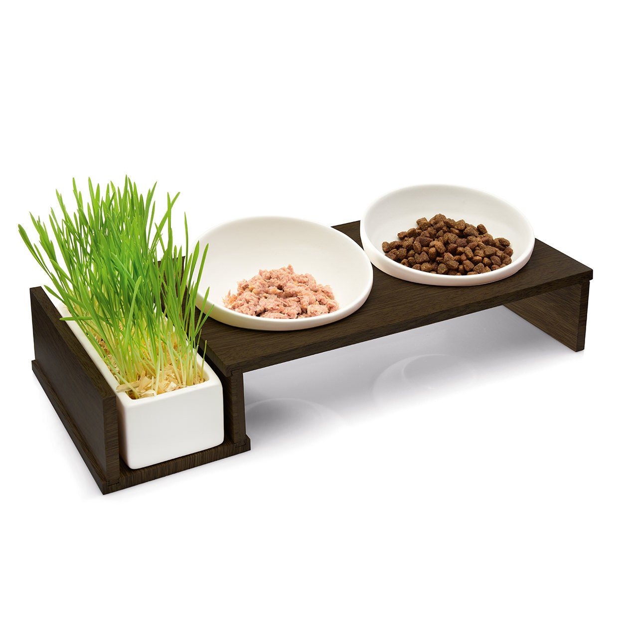 Food Bar cat Diner Hard Fiber Wooden Frame in Dark | Etsy