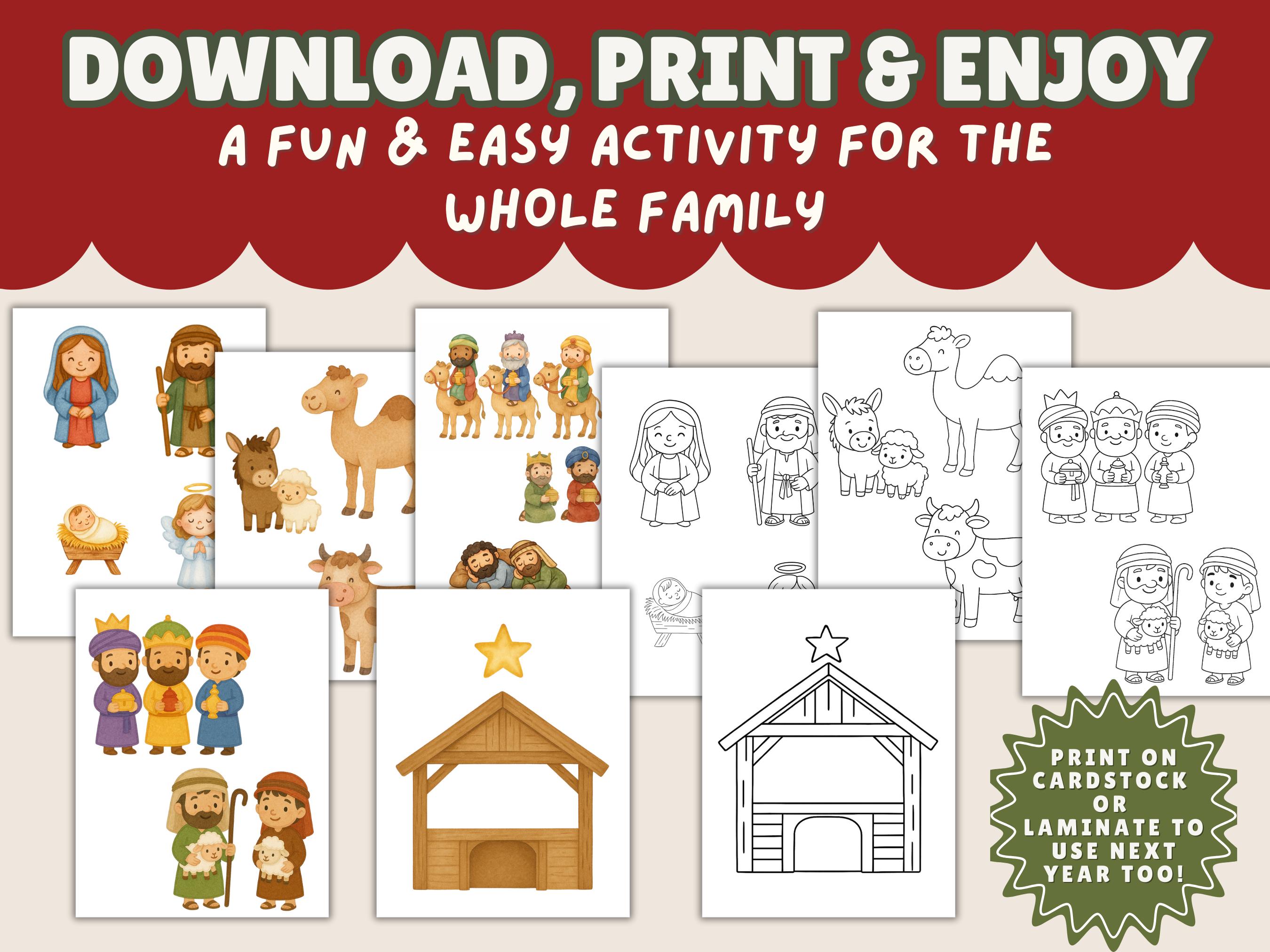 Build Your Own Nativity – A Meaningful Christmas Activity Bundle for ...