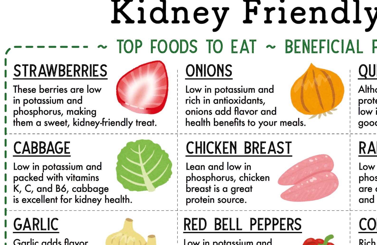 Kidney Friendly Food Guide/ 2-page Pdf PRINTABLE DOWNLOAD/ Patient Education, Nutrition, Which ...