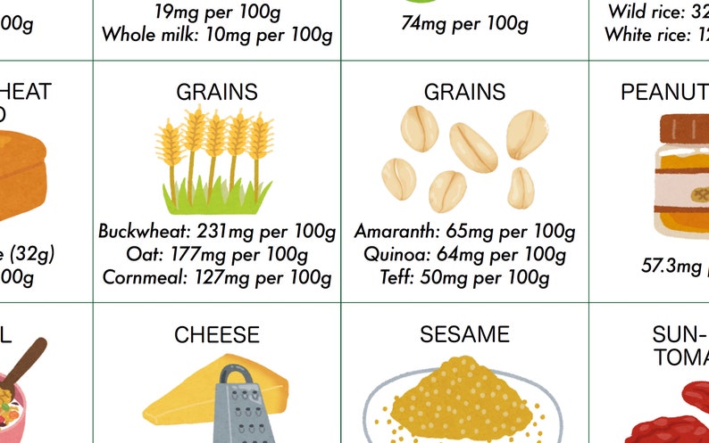 High Magnesium Foods Poster / List / PRINTABLE DOWNLOADS / Patient ...