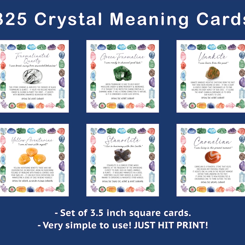 Printable Crystal Cards - Etsy