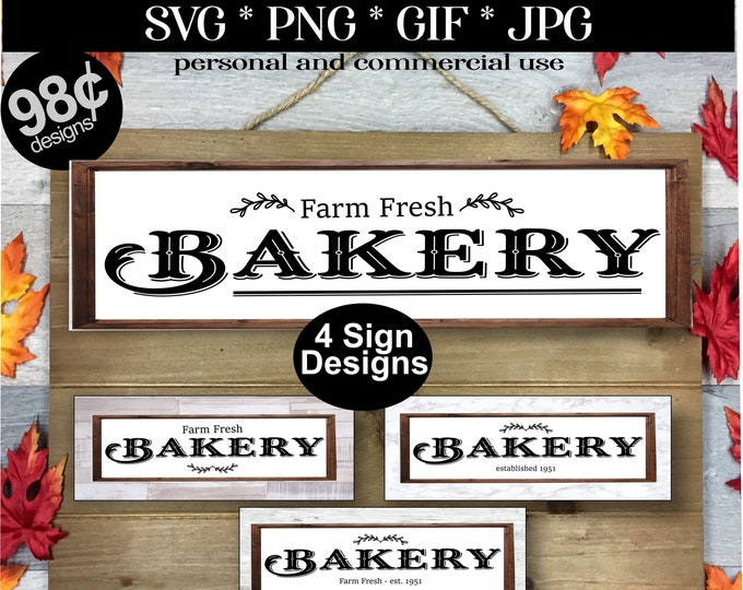 Homemade Bakery Svg, Farmhouse Bakery Sign SVG, Bakery Always Fresh ...