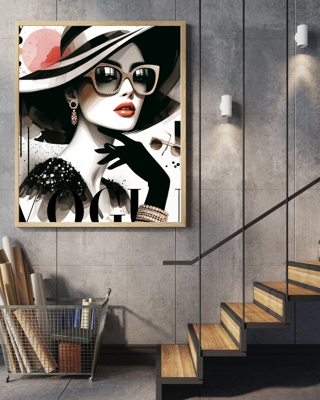Vintage Vogue Satin Poster: Chic Fashion Wall Art - Etsy