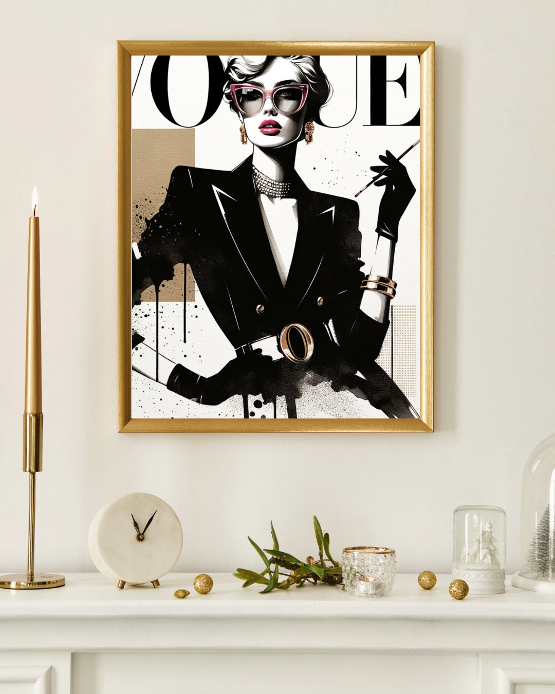Stylish Vogue Printable Posters | 9 PNG Files | Instant Download | 4x6 ...