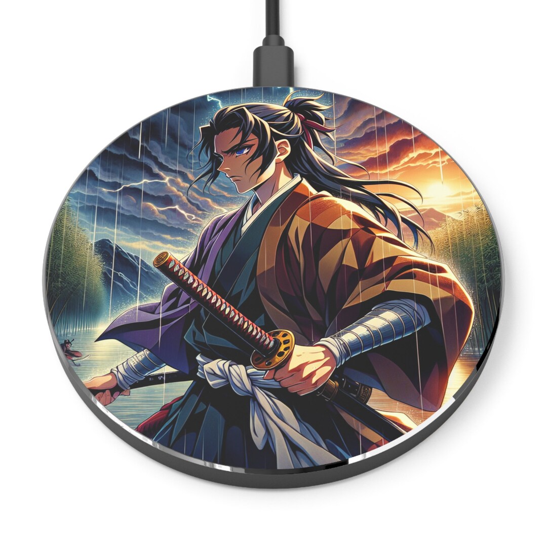 Boy Anime Samurai Orange 4 Wireless Cell Phone Touch Free Charger ...