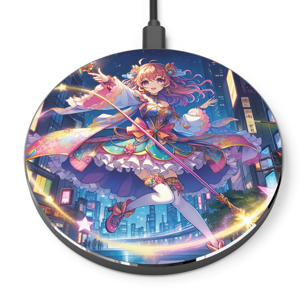 Girl Anime Twirler 4 Wireless Cell Phone Touch Free Charger, iPhone and ...