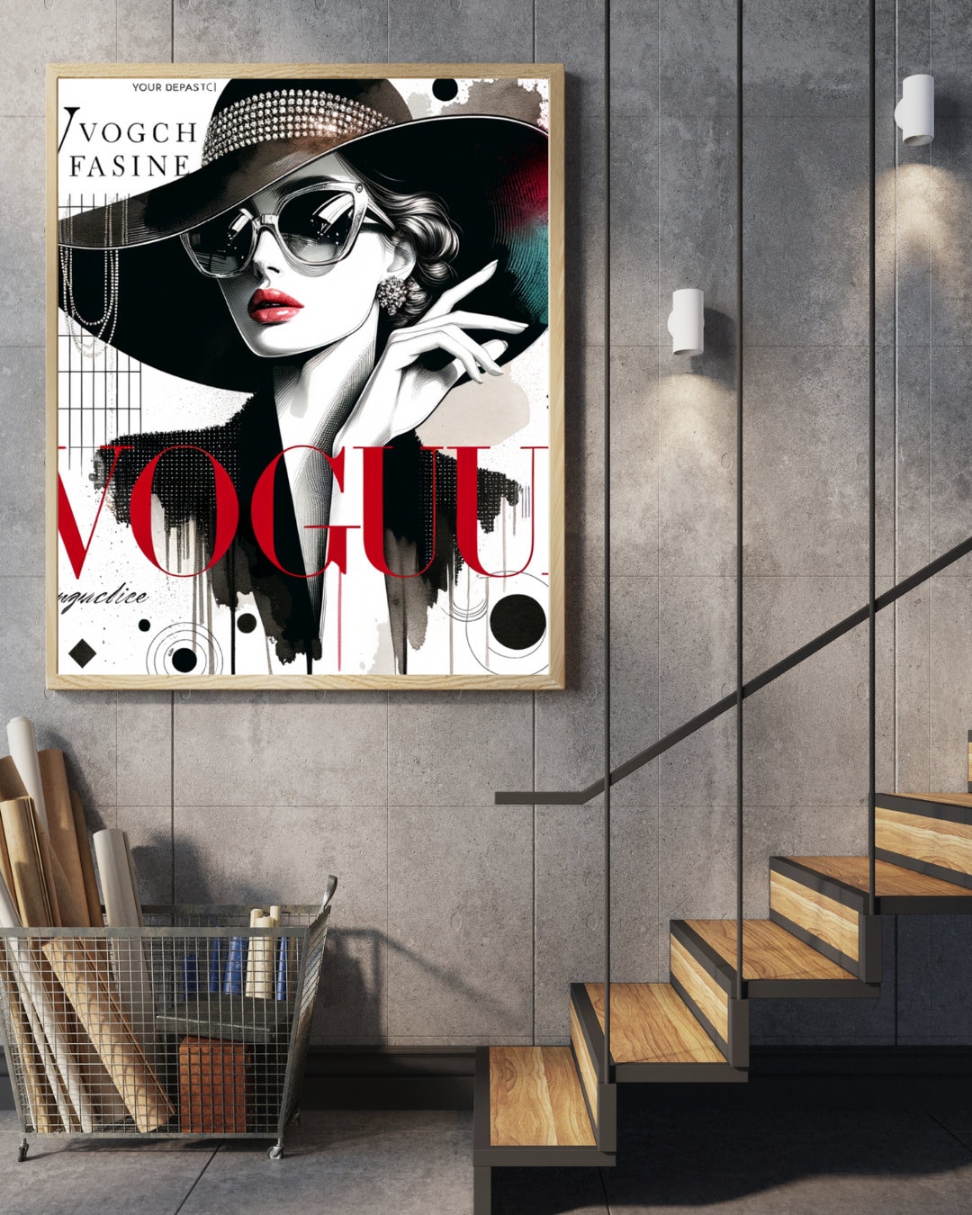 Stylish Vogue Printable Posters | 9 PNG Files | Instant Download | 4x6 ...