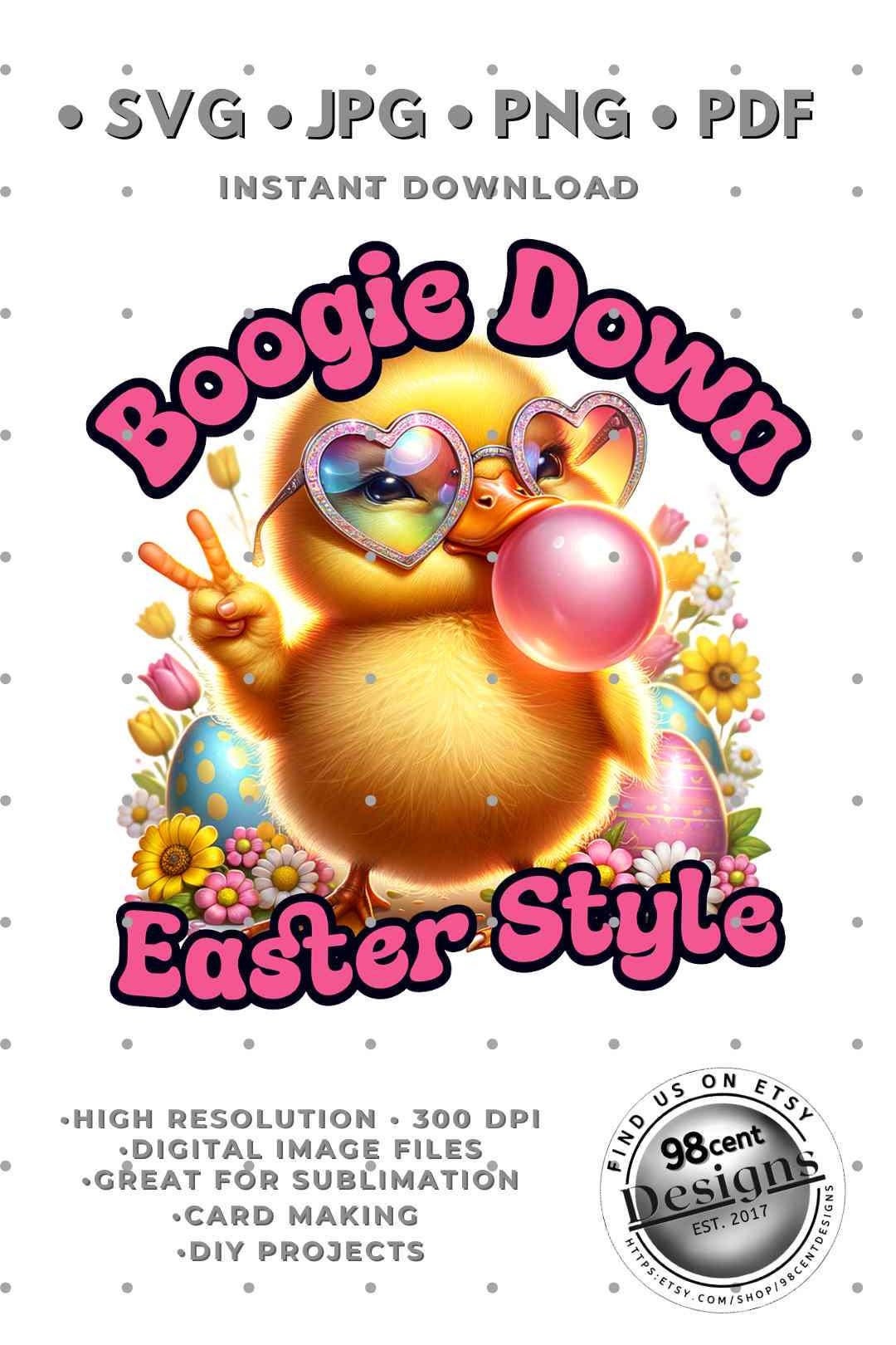 Boogie Down Easter PNG SVG Jpg Pdf 70s Retro Clipart Fun Easter Image ...