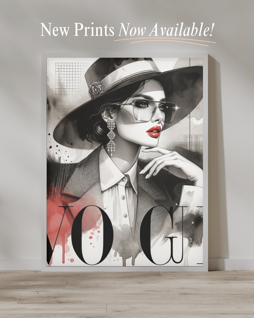 Stylish Vogue Printable Posters | 9 PNG Files | Instant Download | 4x6 ...