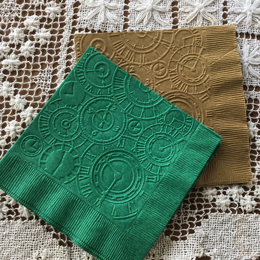 Clocks - Embossed Napkins -retirement - All Occasion - Beverage ...