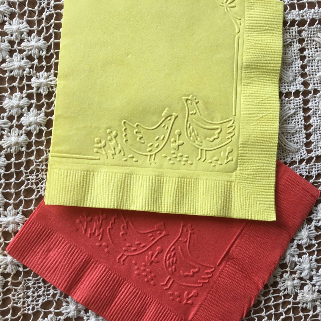 Chickens - Embossed Napkin - Farm Animals - All Occasion - Beverage ...