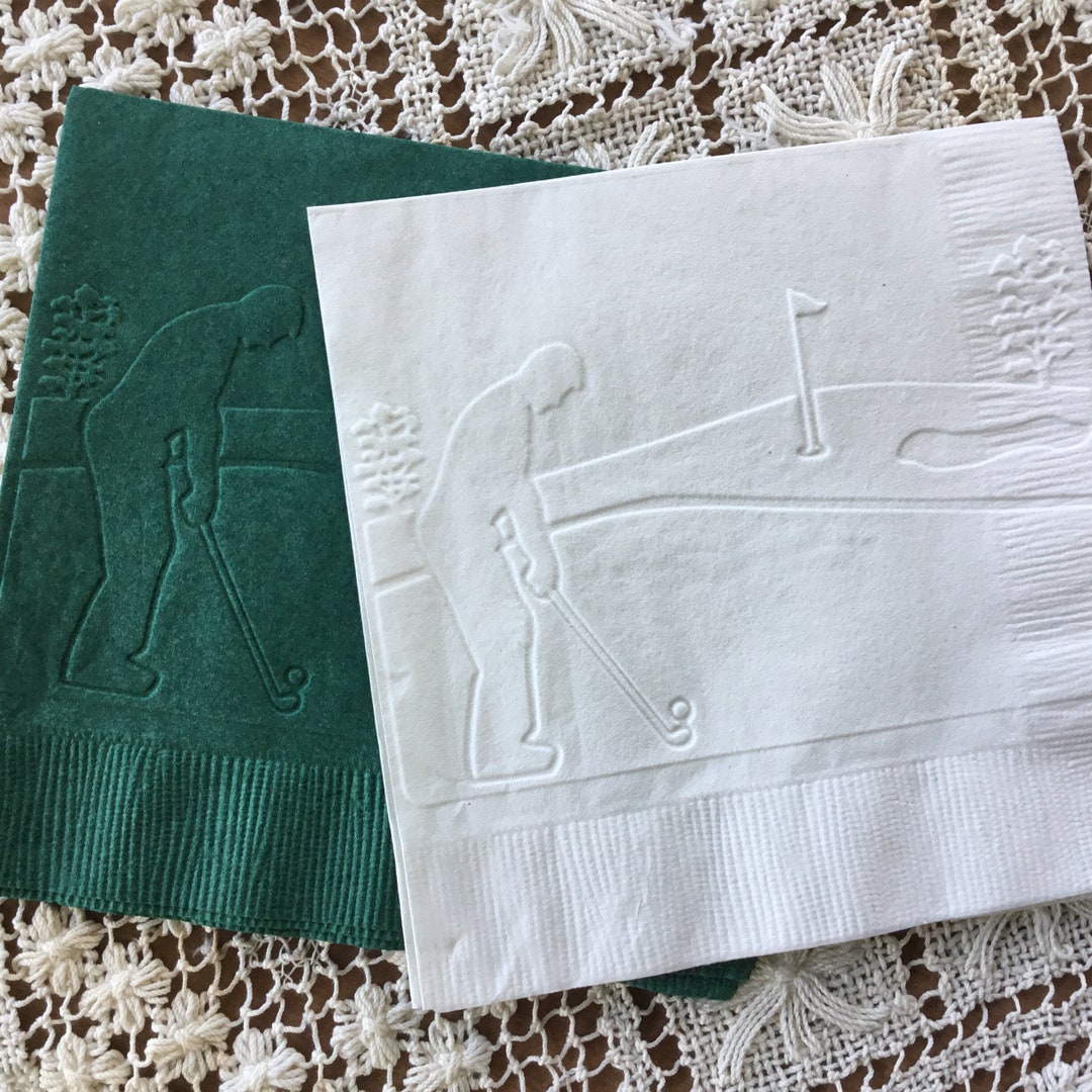 Golf - Embossed Napkins - Golf Banquet - Party - Beverage/ Cocktail ...