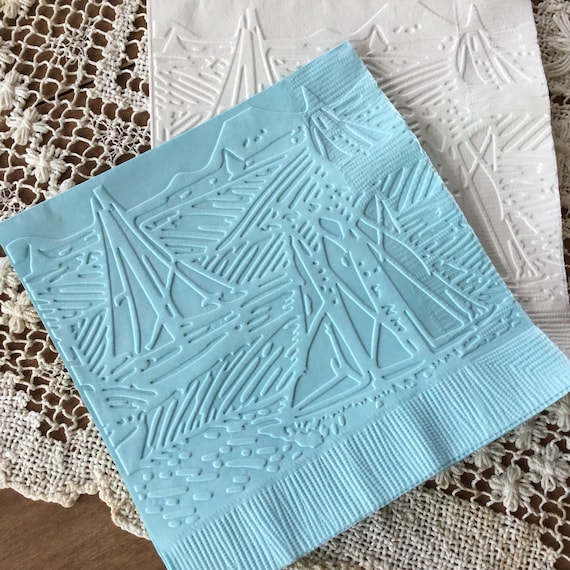 Sail Boats Embossed Napkins Sailing Club Sports Event - Etsy
