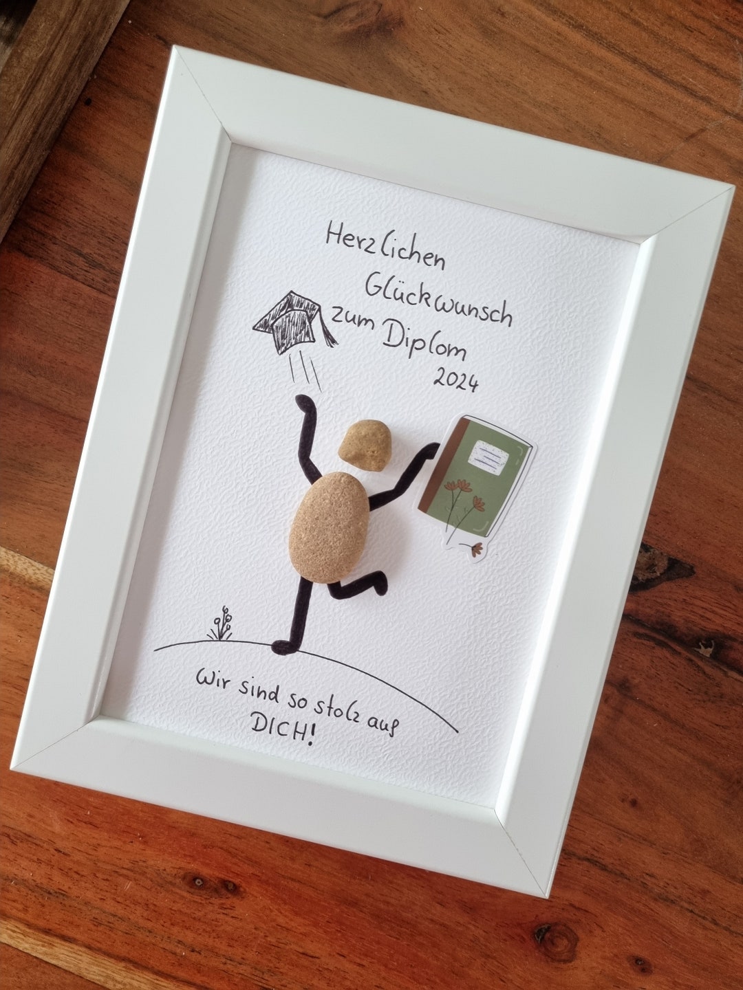 Diploma, Abi, Abi 2024, Graduation, Gift Abitur, Stone Picture, Exam ...