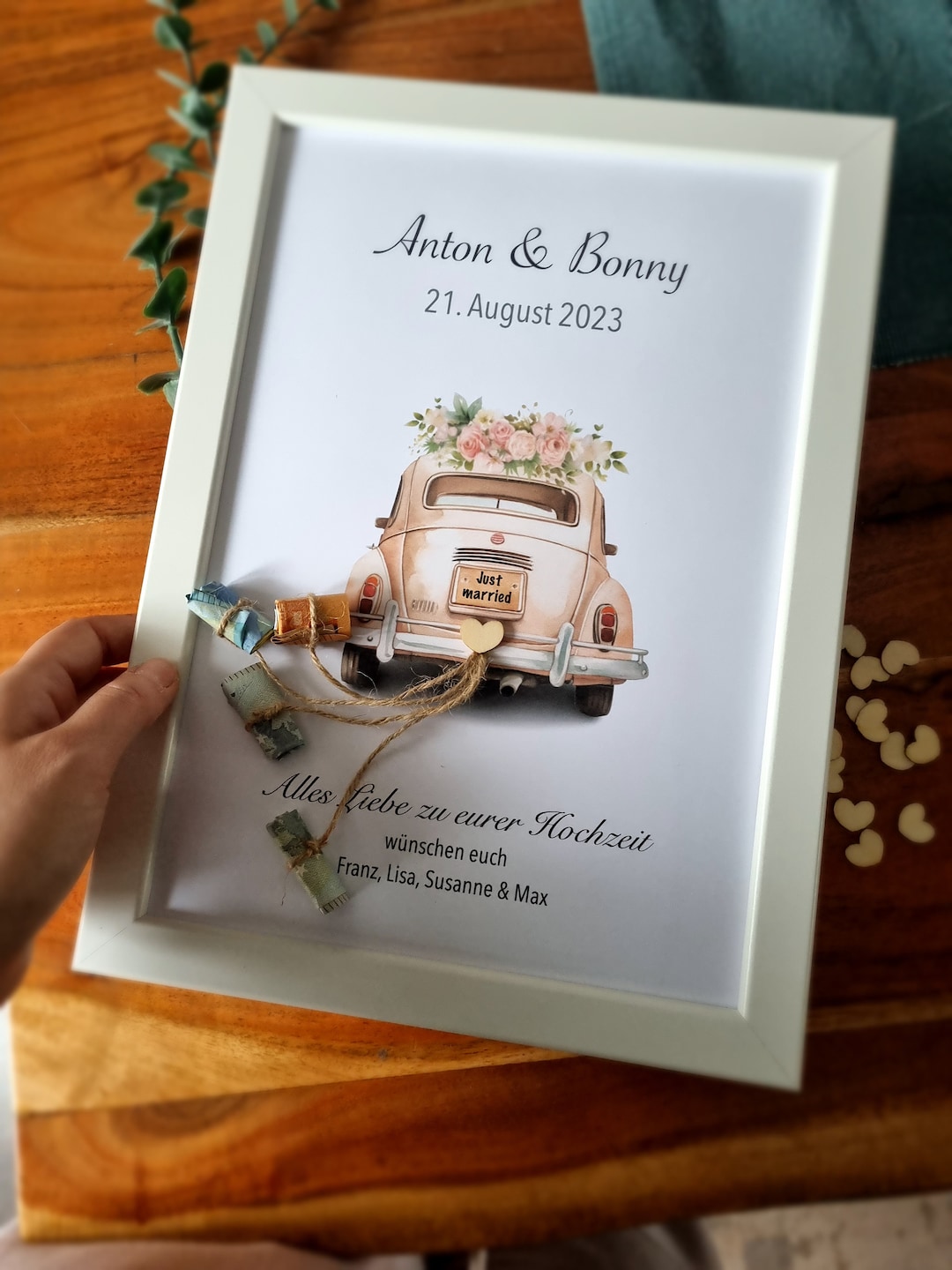 Wedding Gift, Money Gift, Poster, Print, Newlyweds, Just Married ...