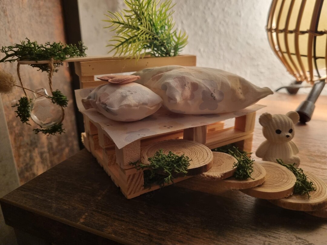 Gnome Bed With Hand-sewn Bedding, Gnome Accessories, Christmas Gnome ...