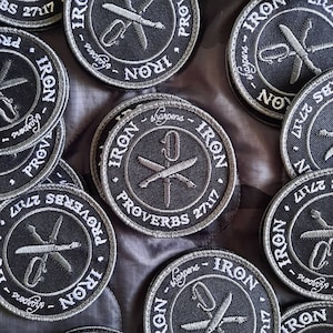 Iron Sharpens Iron - Tactical Scripture Christian Overland Patch 3" Paracletepatchco - Etsy