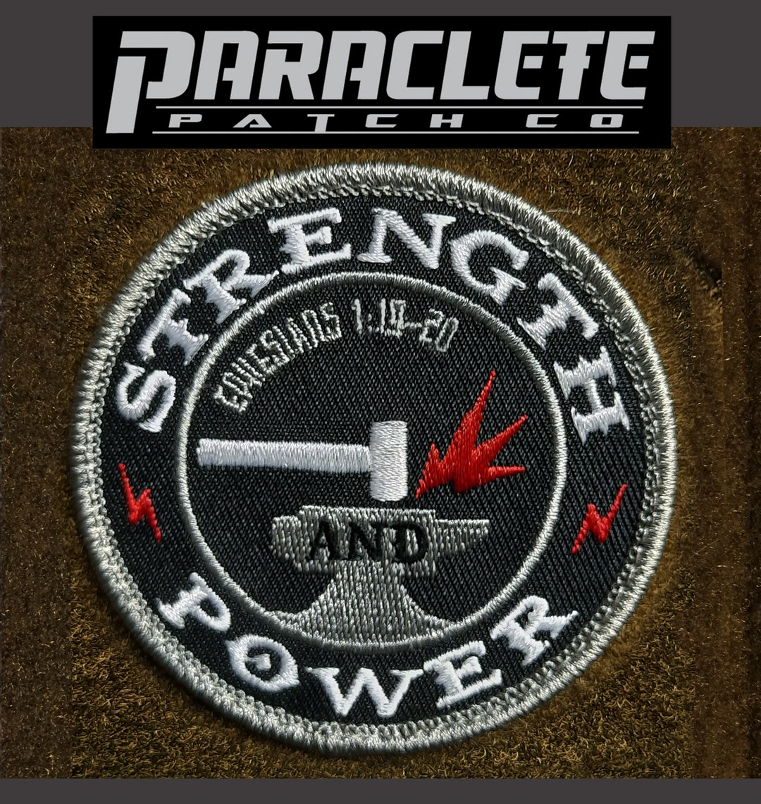 Strength and Power - 3" Tactical Scripture Christian Patch With Hook ...