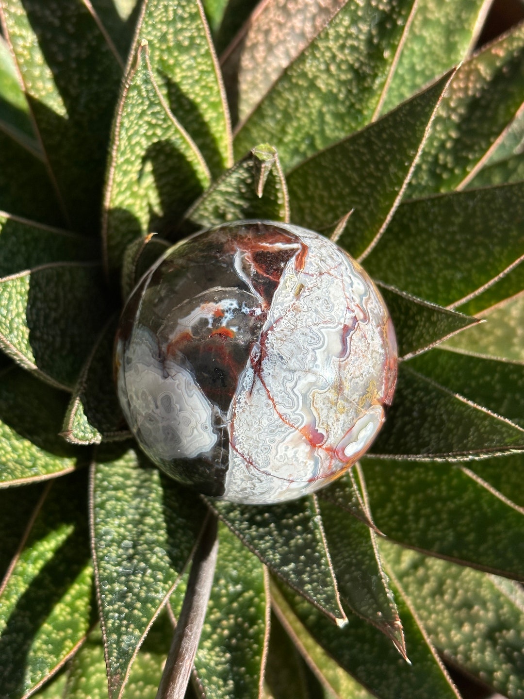 Mexican Crazy Lace Agate Sphere - Crystal Carved Sphere | Healing Stone ...