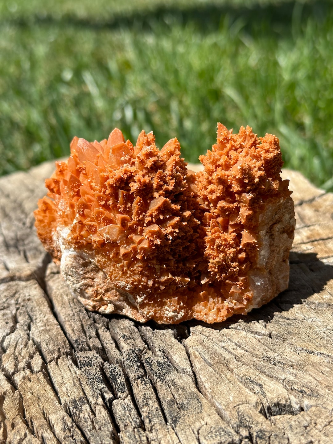 Orange Calcite Stalactite Cluster / Orange Calcite - Crystal Healing ...