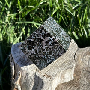 Indigo Gabbro Corner Standing Cube / Merlinite Blizzard Stone Crystal ...