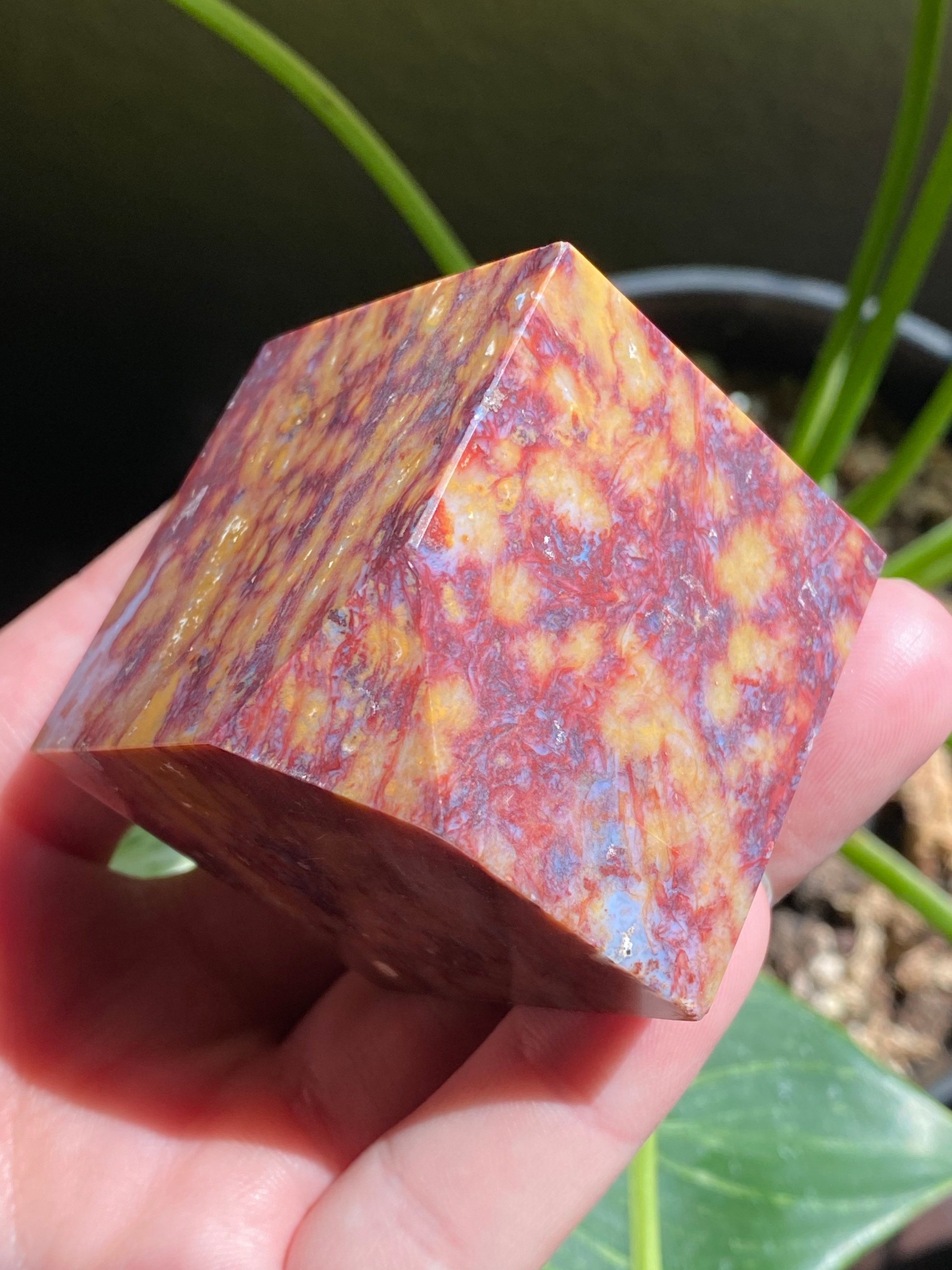 Ocean Jasper Corner Standing Cube - Healing Cube | Healing Stone ...