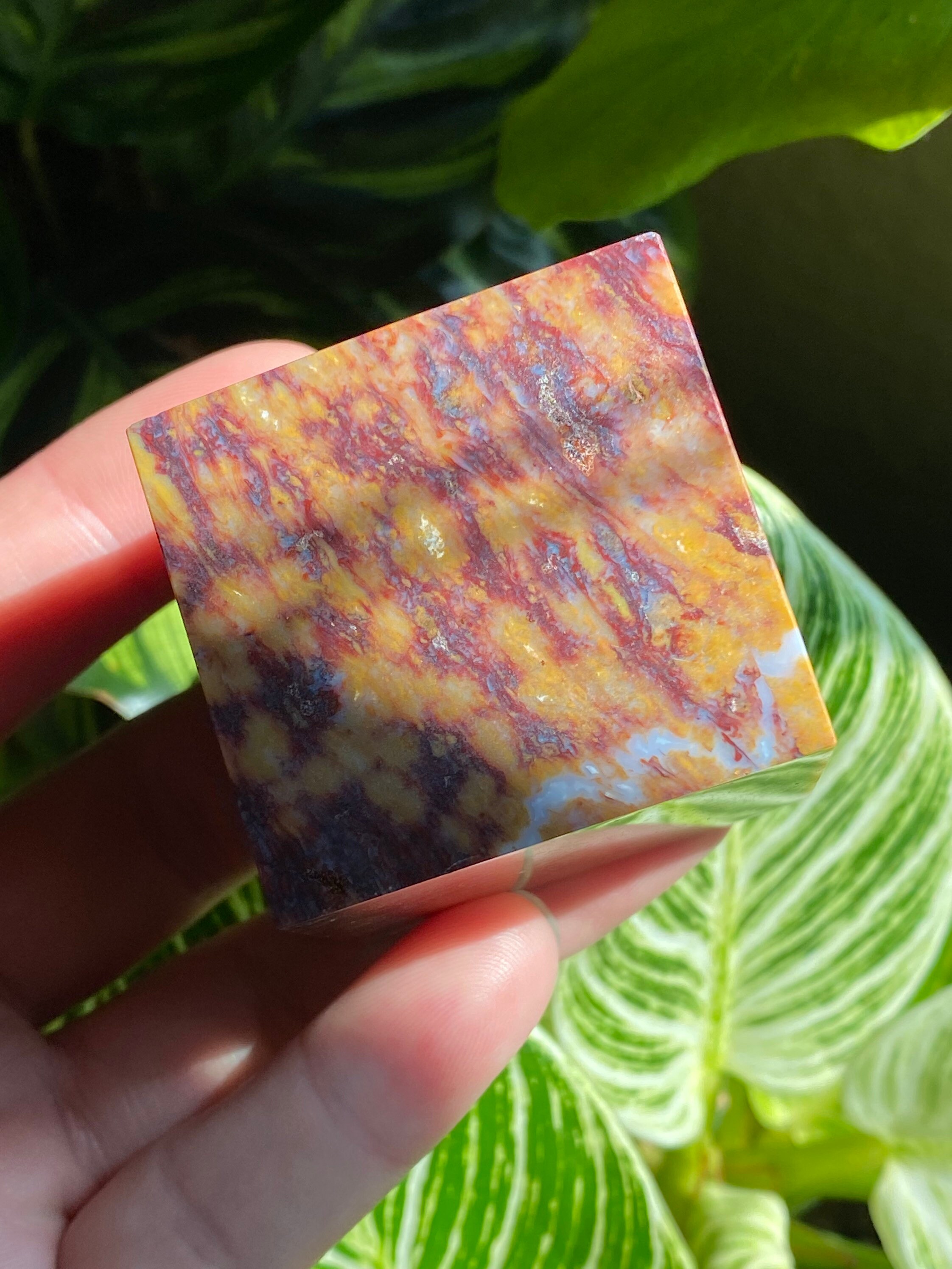 Ocean Jasper Corner Standing Cube - Healing Cube | Healing Stone ...