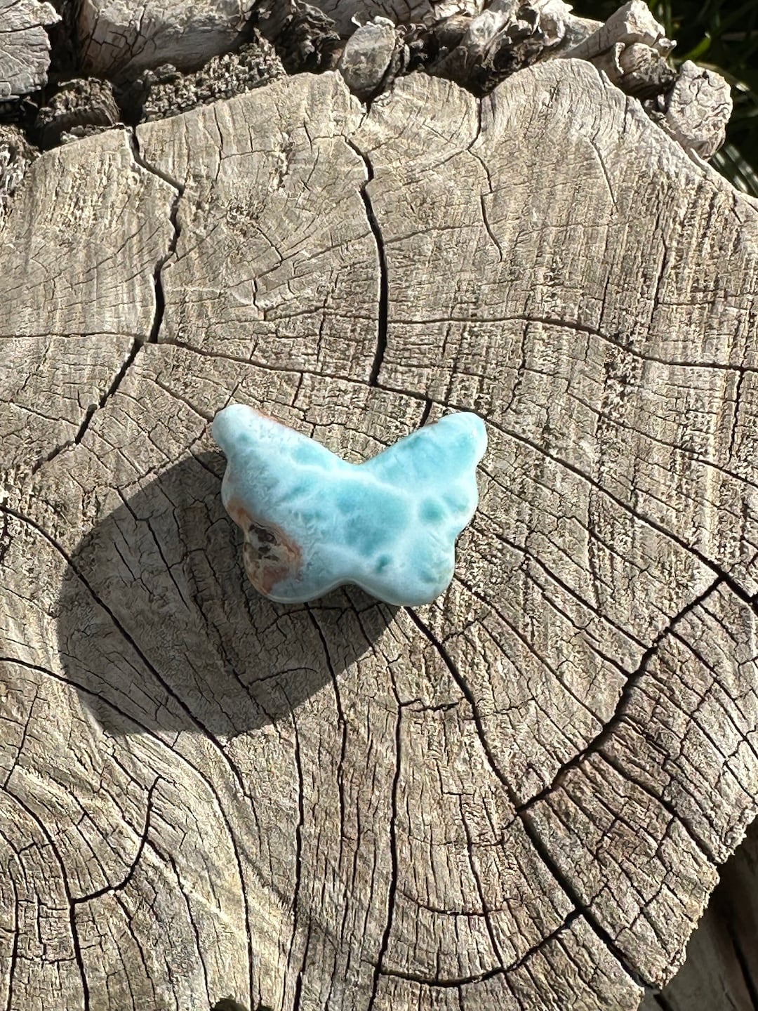 High Quality Larimar Carved Butterfly / Stone Crystal Carving Yoga ...