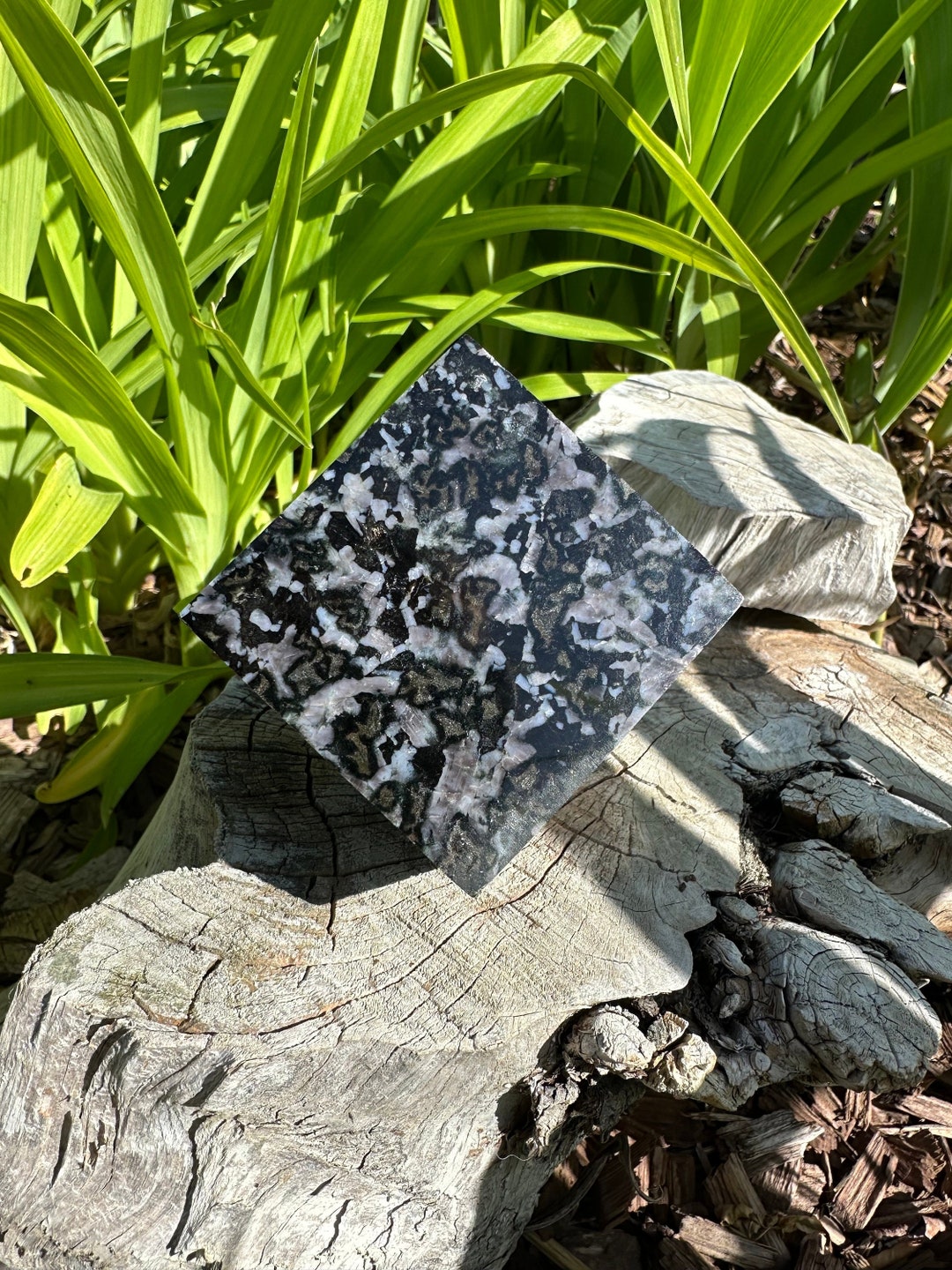 Indigo Gabbro Corner Standing Cube / Merlinite Blizzard Stone Crystal ...